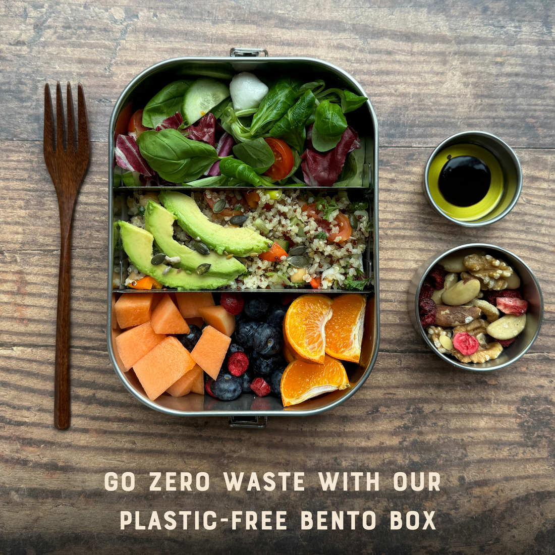 Stainless Steel Lunch Box | Large 1.4L Metal Bento Lunch Box – moonmoon
