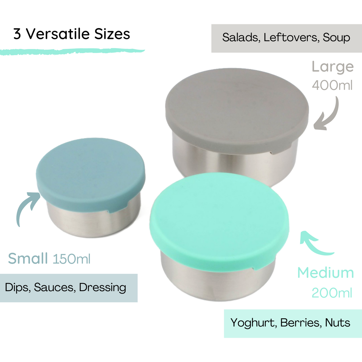 Stainless Steel Lunch Box & Snack Pot Set | Moonmoon